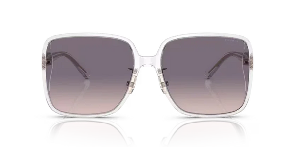 Coach HC8368D Transparent clear Women's Sunglasses Violet pink gradient ...