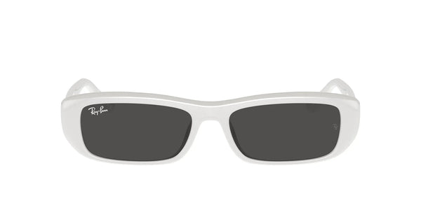 Ray-Ban RB4436D White Unisex Sunglasses Dark Grey Size 55