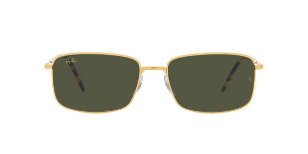 Ray-Ban RB3717 Gold Unisex Sunglasses Green Size 60