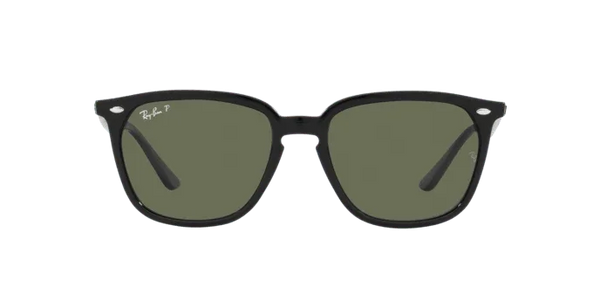 Ray-Ban RB4362 Black Polarised Men's Sunglasses Green G15 Size 55